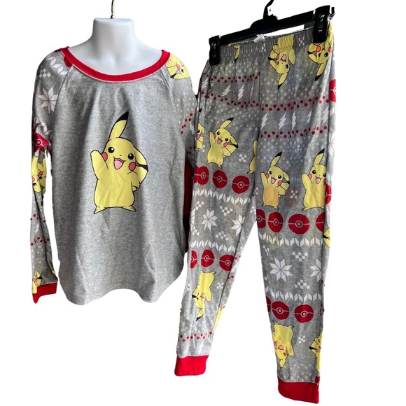 Pokemon | Pajamas | Pokemon Pikachu 3 Piece Pijama Set Gray 8 M | Poshmark